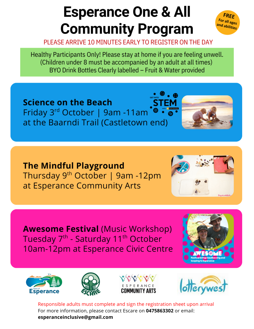 Science on the Beach - One & All Community Program » Shire of Esperance